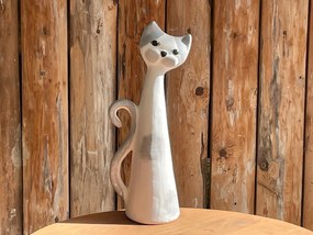Kočka velká - fialová s levandulí Keramika Andreas