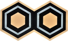 Rabalux Černé stropní LED svítidlo Bitsi 250x410mm 44W 71114