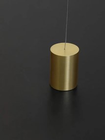 Hliníková LED stojací lampa v mosazné barvě (výška 300 cm) Elettra – Nova Luce