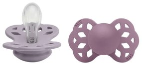 Bibs Infinity symetrické dudlíky silikon 0 - 6 měsíců 2 ks Fossil grey-mauve