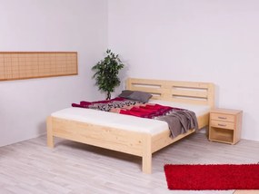 Zvýšená manželská postel - Kate - smrk   , Smrk přírodní, 140x200 cm