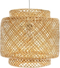 Závěsná lampa LIBY s ažurovým stínidlem z bambusu, Ø 40 cm