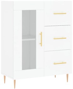 Skříň highboard bílá 69,5 x 34 x 180 cm kompozitní dřevo