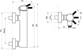 Ravak Nox - Sprchová baterie, kartáčovaný grafit X070698