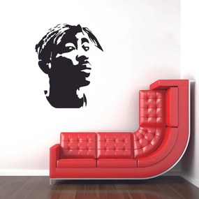 Samolepka na zeď - Tupac (48x60 cm) - PopyDesign