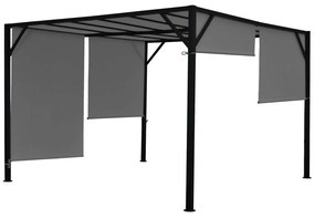 Pergola se stahovací střechou 3x3 m Dekorhome Krémová