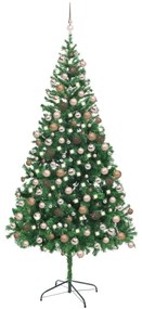Umělý vánoční stromek s LED a sadou koulí 210 cm 910 větví,  3077576 HangarStore.cz