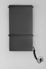 Sapho Sapho, ELMIS Elektrický sušák ručníků 400x800mm, 120W, hliník, antracit, EB430