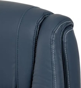 Kancelářská židle, tmavě modrá ekokůže kolečka na tvrdé podlahy KA-Y344 BLUE