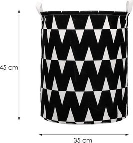 Úložný koš 55l, černé pruhy SPRINGOS HA0122