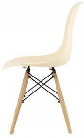 SUPPLIES CINKLA Skandinávská Jídelní židle - krémová barva