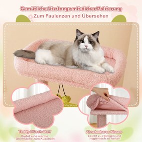 Costway Květinové škrabadlo a plyšová polstrovaná platforma a Cat House Cat Tree