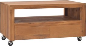 TV skříňka s kolečky 80 × 50 × 42 cm masivní teakové dřevo 326130