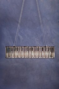 Kovové závěsné svítidlo se skleněným stínidlem Akiko – Premier Housewares