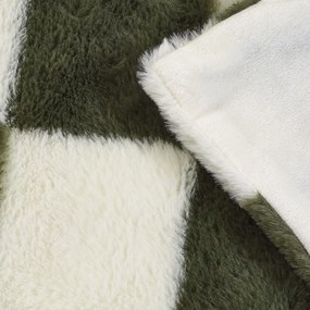 Bílá/zelená deka 130x170 cm Cosy Soft Checkerboard – Catherine Lansfield