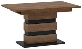 Rozkládací jídelní stůl, dub bolzano / černá, 140-180x86 cm, DELIS S
