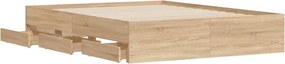 Rám postele se zásuvkami dub sonoma 140x190 cm kompozitní dřevo 3207303