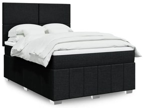 Box spring postel s matrací černá 140x200 cm textil 3291686