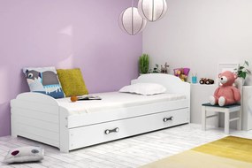 BMS Group Dětská postel s úložným prostorem LILI 200x90 bílá Barva šuplíku: Grafit