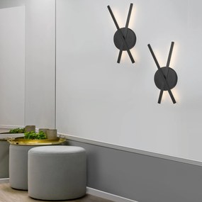 Toolight Toolight, LED nástěnné svítidlo, neutrální světlo 4000K, 11W, APP1604-W, černá matná, OSW-05479