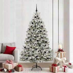 Umělý vánoční stromeček 210 cm 300 LED Teplá bílá PVC a ocel 3395758