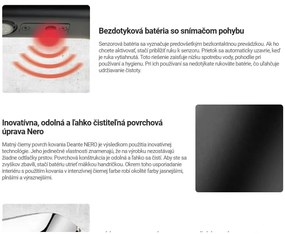 Deante Sense, bezdotyková umyvadlová baterie bez regulace teploty, napájení 4xAA, černá matná, DEA-BQR_N28R