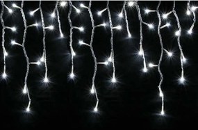 Venkovní LED vánoční závěs Délka světelné části + délka přívodního kabelu a počet LED: 2,5m+5m, 105 LED, stálé svícení, s časovačem 6h/18h