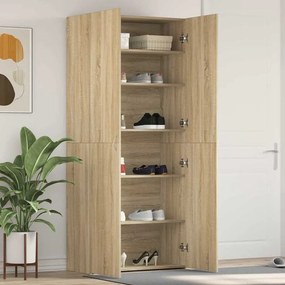 Skříň na obuv 80 x 35.5 x 180 cm Kompozitní dřevo Hnědá 3333838