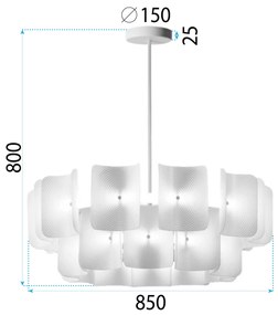 Toolight Designové závěsné LED osvětlení APP1671-1CP White