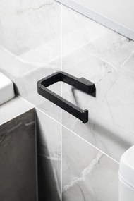 Sapho, SAMOA WC kartáč závěsný, černá matná/mléčné sklo