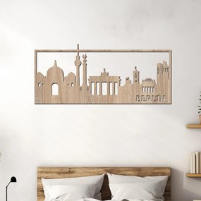 dřevo života Dřevěná dekorace na zeď BERLIN Zvolte rozměr (cm): 80x37, Zvolte barvu dekoru: Dub Sonoma