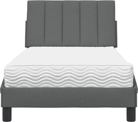 Postel s matrací Hanko tmavě šedá 90 x 200 cm textil 3310504
