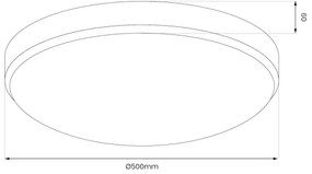 LED Stropní svítidlo MAYA LED/36W/230V pr. 50 cm lesklý chrom