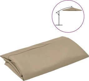 Náhradní potah na slunečník Taupe 350 cm 313815