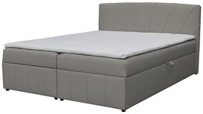 MARS CAIRO 140x200 boxspring postel s úložným prostorem šedá 145 x 95 x 211 cm