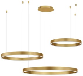 Zlaté kovové závěsné LED světlo Nova Luce Motif