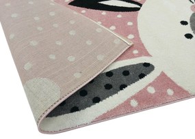 Vopi, Dětský koberec Kiddo F0131 pink, 80x150, růžová, dětský pokoj