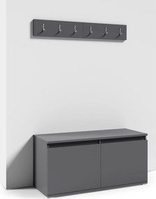 Eka Předsíňová stěna s čalouněnými panely Trinity 26 - Grafit / Žlutá 2318