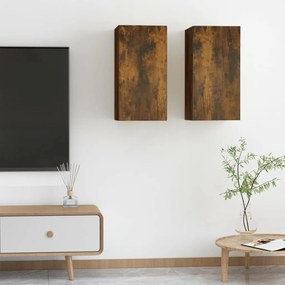TV skříňky 2 ks kouřový dub 30,5 x 30 x 60 cm kompozitní dřevo