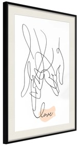 Artgeist Plakát komplikace lásky Velikosti (šířkaxvýška): 30x45, Finální vzhled: Černý rám s paspartou