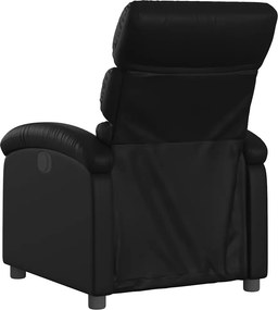 Polohovací křeslo černé, umělá kůže 3205844