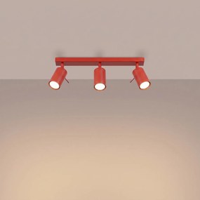 Sollux Lighting Stropní svítidlo RING 3L červené