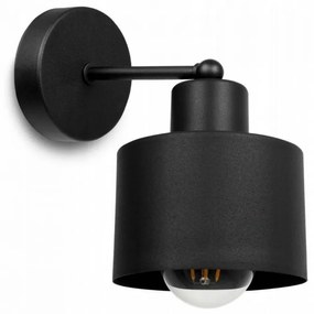 Moderní kovová nástěnná lampa v černé barvě