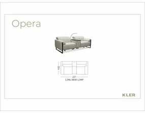 Dvoumístná pohovka KLER Opera W178