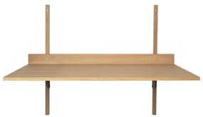 FERM LIVING Nástěnný stůl Sector Desk, Natural Oak, Černá