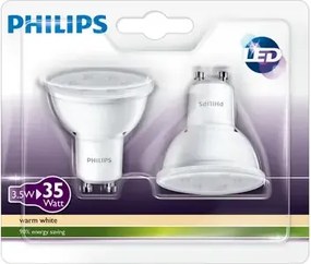 Philips LED žárovka GU10 3.5W teplá bílá / Bodová žárovka / 36° / 2700