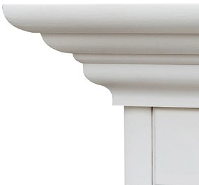 Massive home | Bílá knihovna Belluno Elegante z masivu s bílou deskou