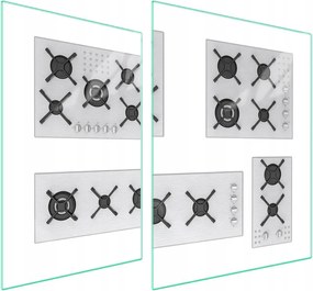 Ochranná skleněná deska na sporák 70x52 Kuchyň Tvrzené sklo 7v1