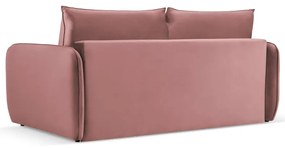 Růžová sametová rozkládací pohovka 194 cm Vienna – Cosmopolitan Design