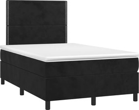 Box spring postel s matrací černá 120 x 200 cm samet 3142955